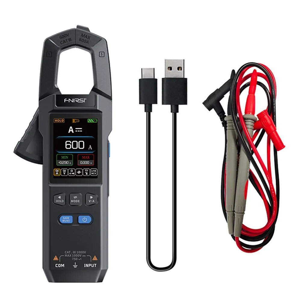 FNIRSI DMC-100 DC AC токовые клещи 10000 отсчетов цифровой