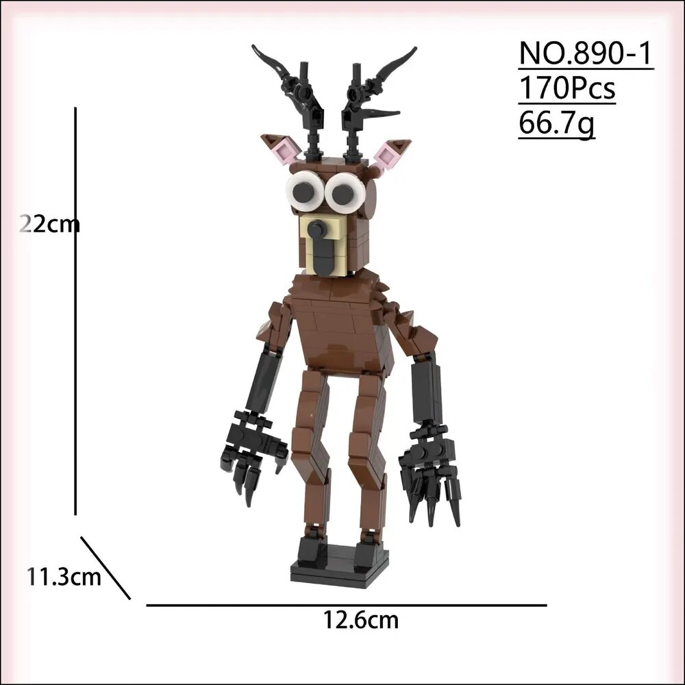 99 ночей в лесу roblox Кубики, 2 шт. кубики игрушка, ABS пластик, 2 фигурки, 485 деталей — фото 1
