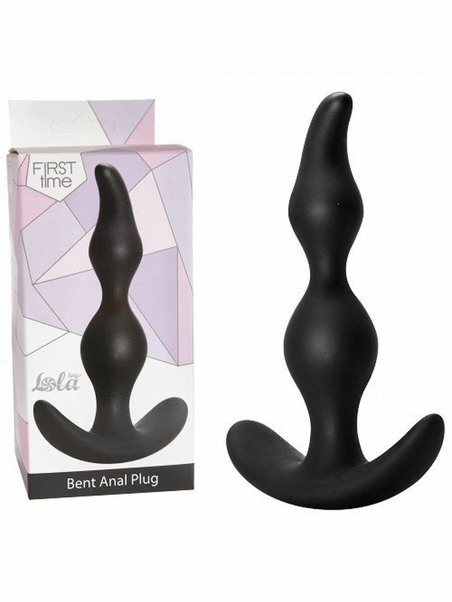 Анальная пробка Bent Anal Plug 5002-03, медицинский силикон, 13см