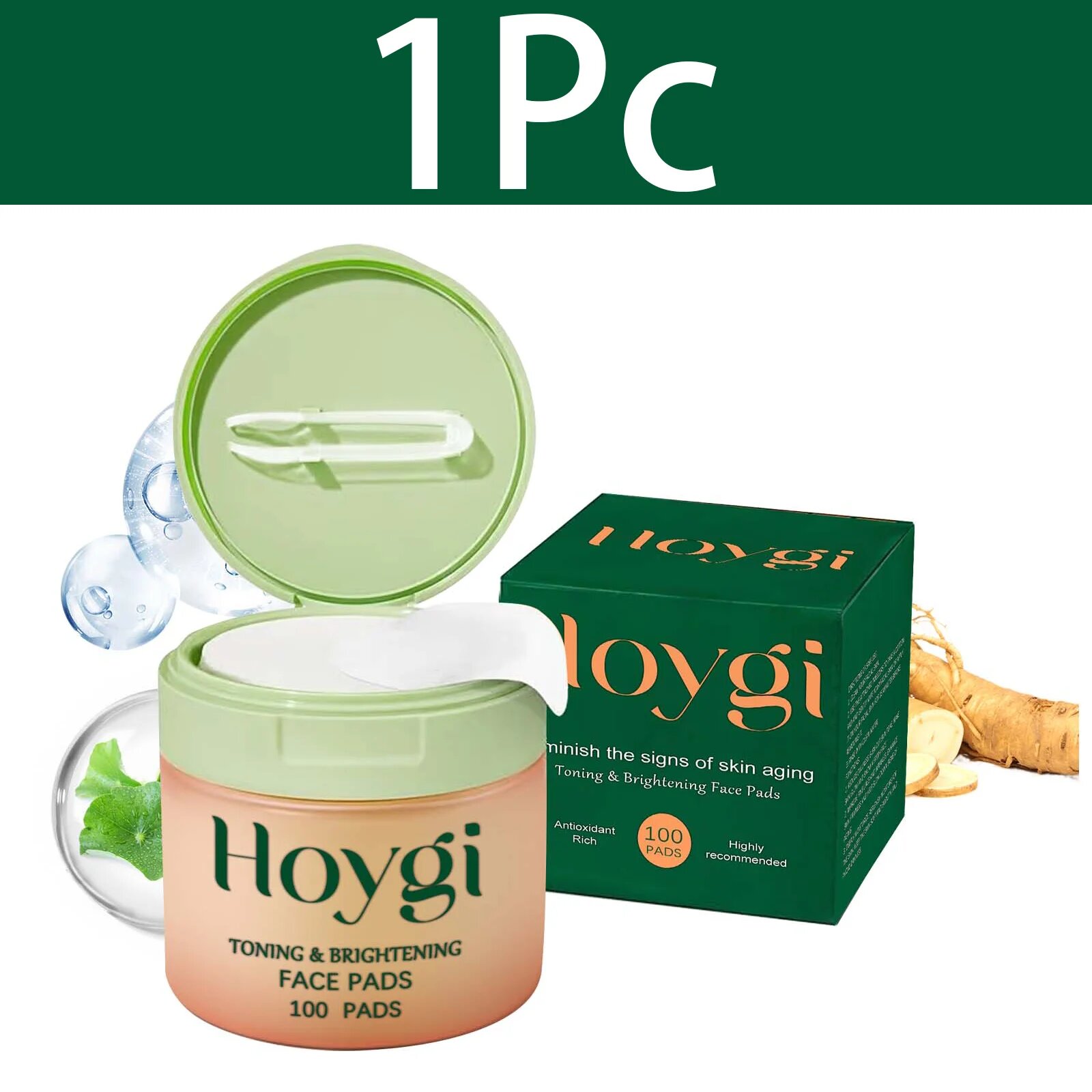 HOYGI Тонер-пады с центеллой азиатской для лица 1PCS