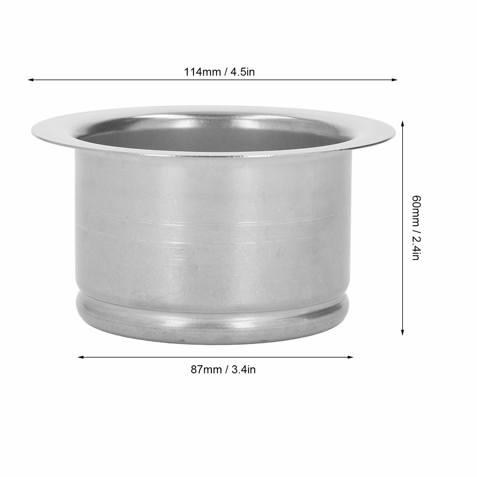 114 мм расширенный фланец для раковины из нержавеющей стали, глубокий фланец для мусора, сменный фланец для кухонной мойки, аксессуары