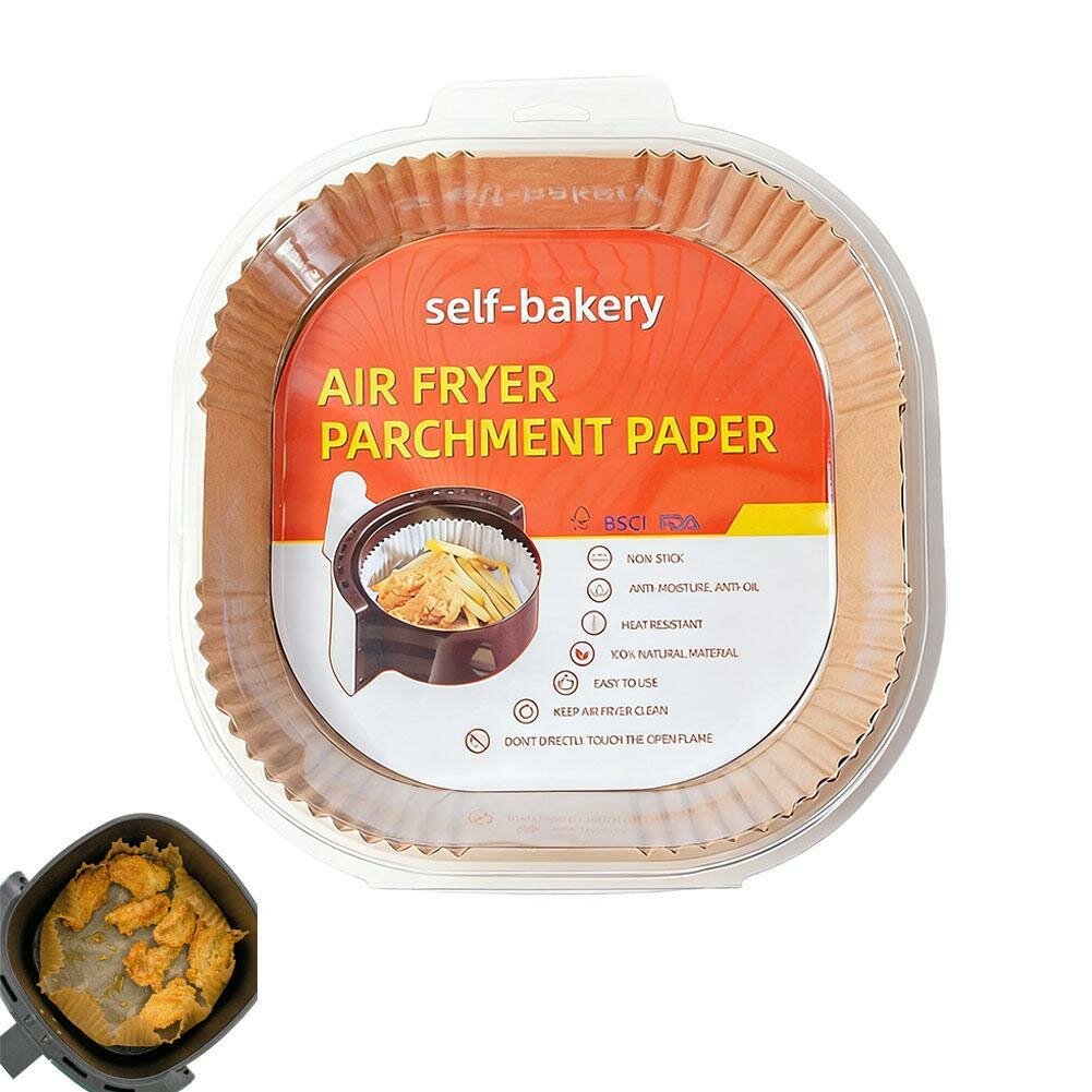 Бумага для аэрогриля,50 шт. пергамент для выпечки, форма для аэрогриля, коричневый