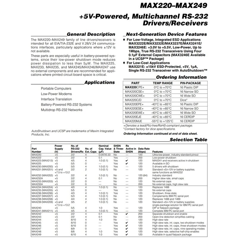 Набор из 10 микросхем MAX232ESE ZHENGYANGWEI ELECTRONICS — фото 1