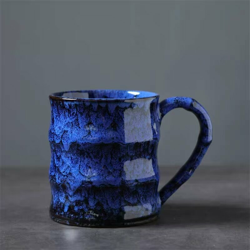 Кружка с «трещинами в глазури», керамика, ручная работа, 350 мл