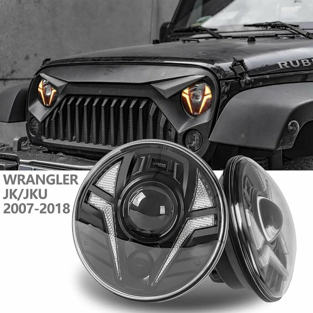 Фары автомобильные, 2 шт, арт. Лазерные фары 7 дюйма для JK