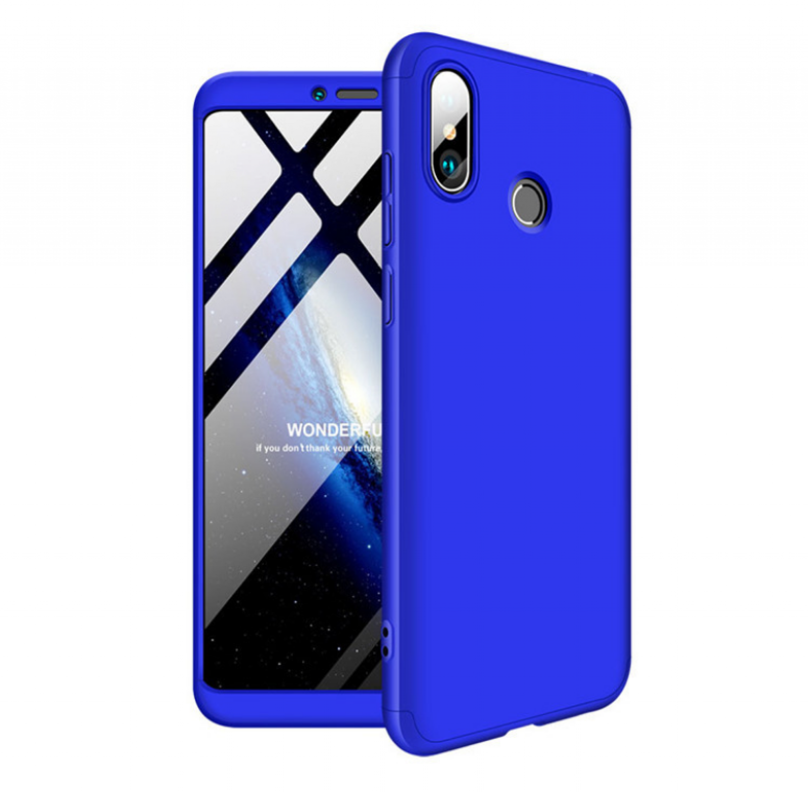 Чехол-бампер MyPads для Xiaomi Mi Max 3 с полной защитой углов и краев, синий