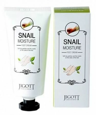 Крем для ног увлажняющий с муцином улитки JIGOTT SNAIL MOISTURE FOOT CREAM, 100ml