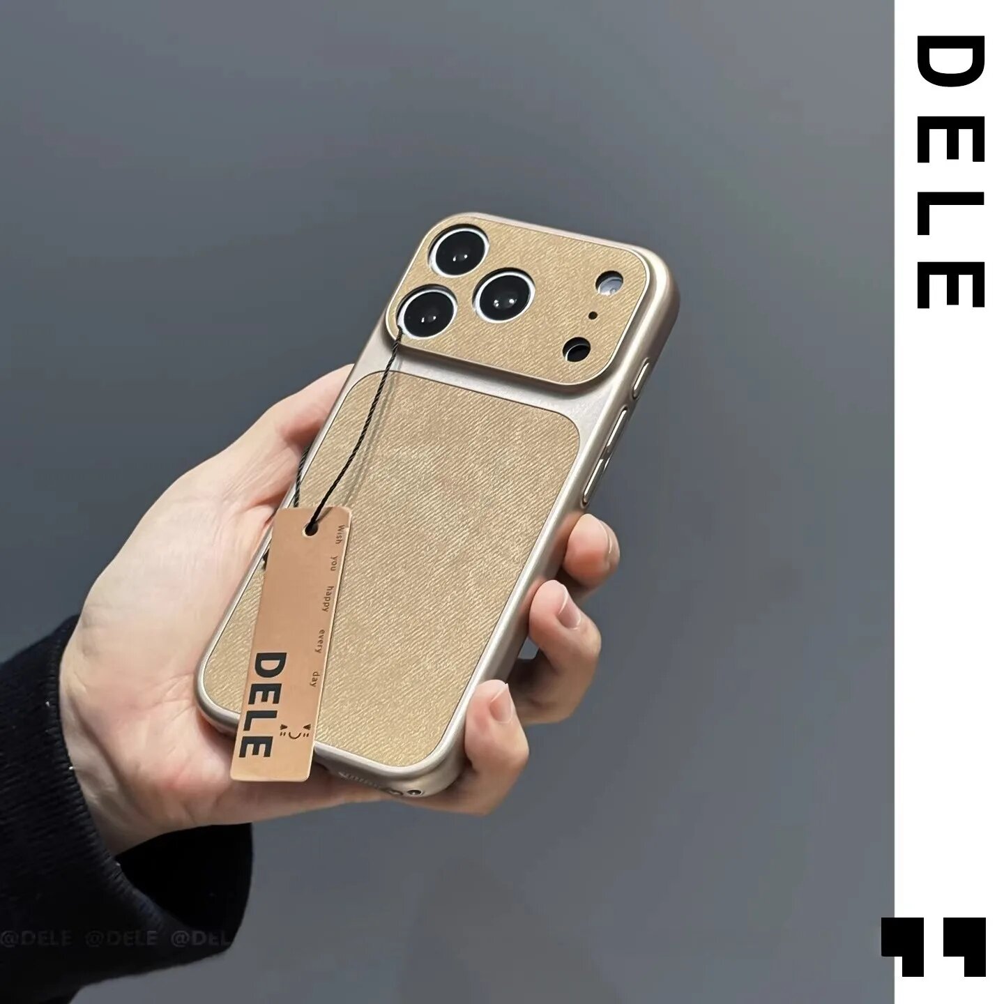 Коричневый чехол для iPhone 16 Pro, DELE