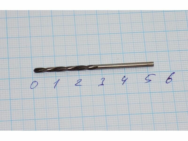 Сверло 2,0 мм р6м5 с ц/х левое СССР (10шт)