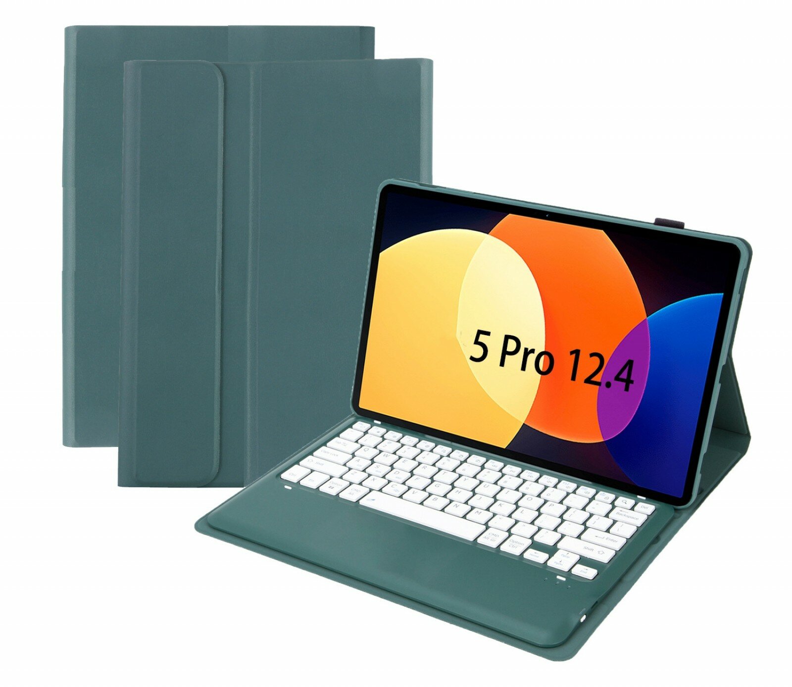 Клавиатура с чехлом MyPads Tasti Keyboard для Xiaomi Pad 5 Pro 12.4, съемная Bluetooth клавиатура с русской раскладкой