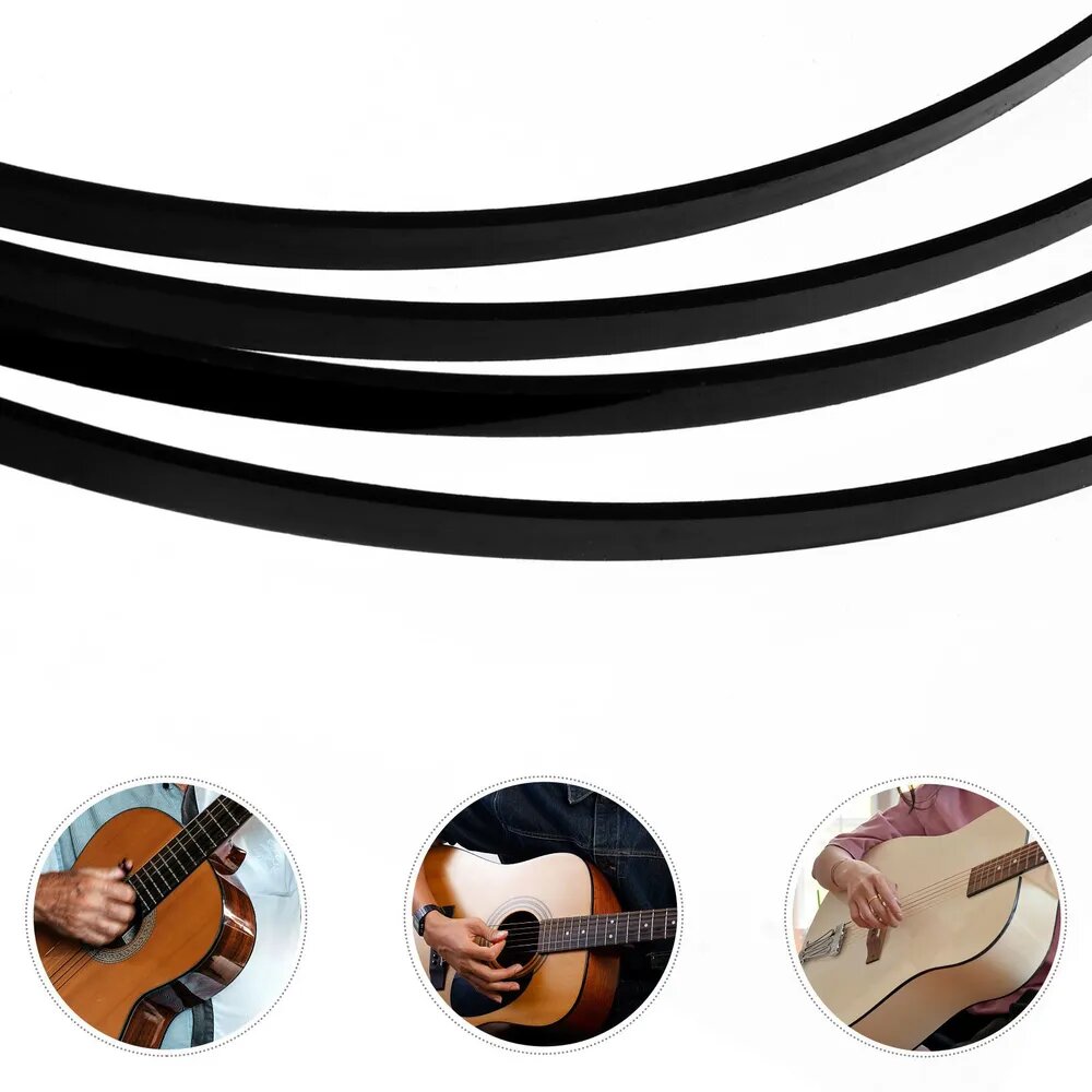 Черные пластиковые декоративные планки для гитары, комплект из 2 шт, для самостоятельного изготовления и ремонта