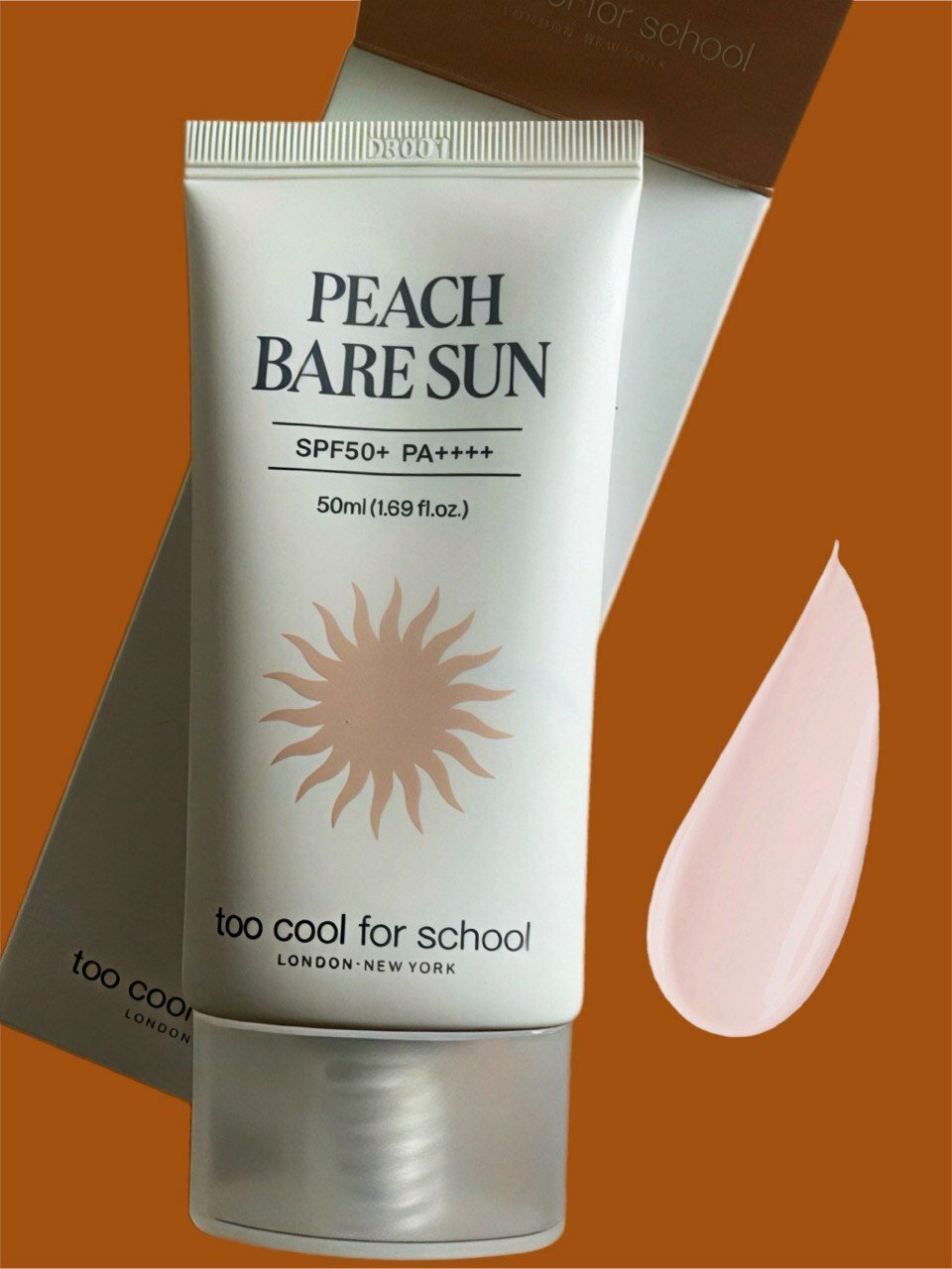 TOO COOL FOR SCHOOL Крем для лица солнцезащитный SPF50+ PA++++ Peach Bare, 50 мл солнцезащитный крем для лица