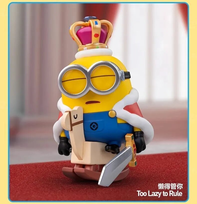 POP MART Minions Lazy Every Day Series Фигурка Фигурка Миньоны Ленивый каждый день, Материал: ПВХ, Цвет: Желтый, Коричневый — фото 1