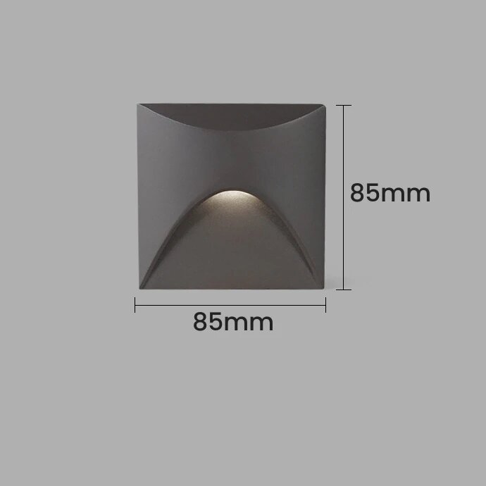 Серый настенный светильник Khelse 85x85мм, теплый белый свет