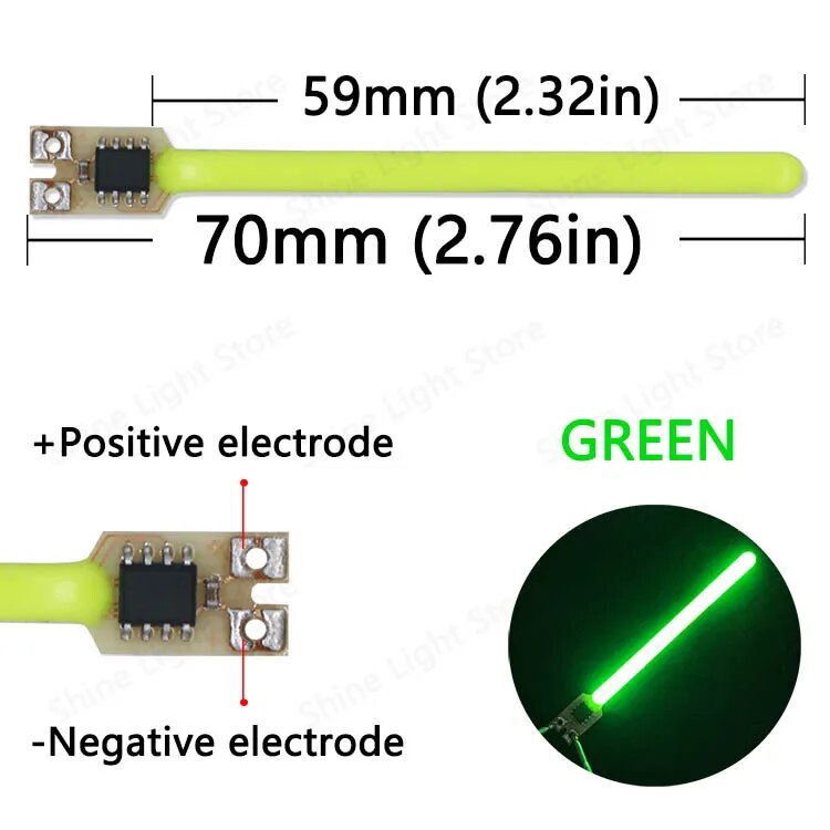 DT&ZM 5-режимный светодиодный метеоритный дождь 70 мм Зеленый, Green 70mm, 3-5V 10pcs