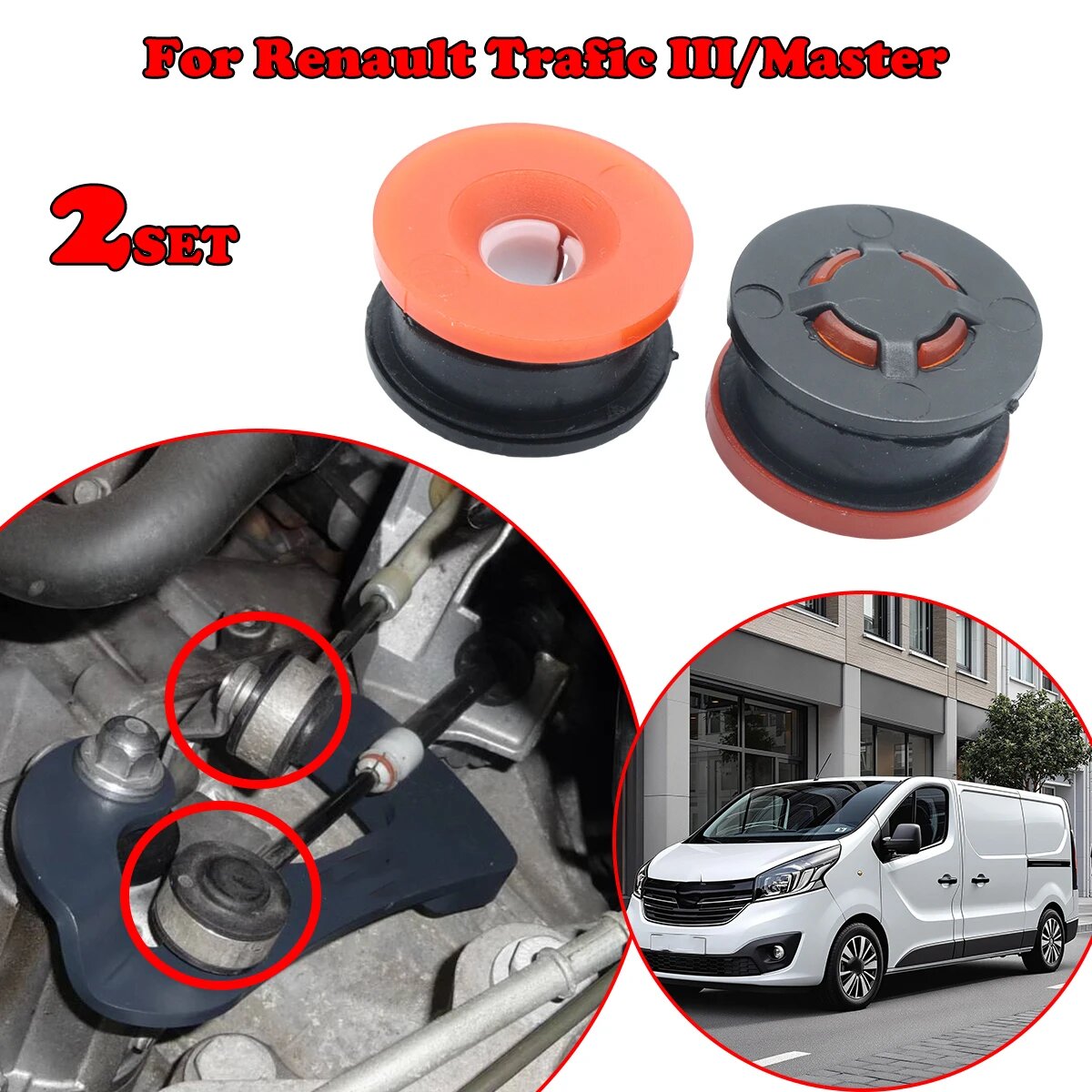 2 комплекта MT, ремонтный комплект коробки передач для Renault Trafic III Master 2.5dCi, концевая втулка кабеля переключения передач, концевой разъем переключателя коробки передач