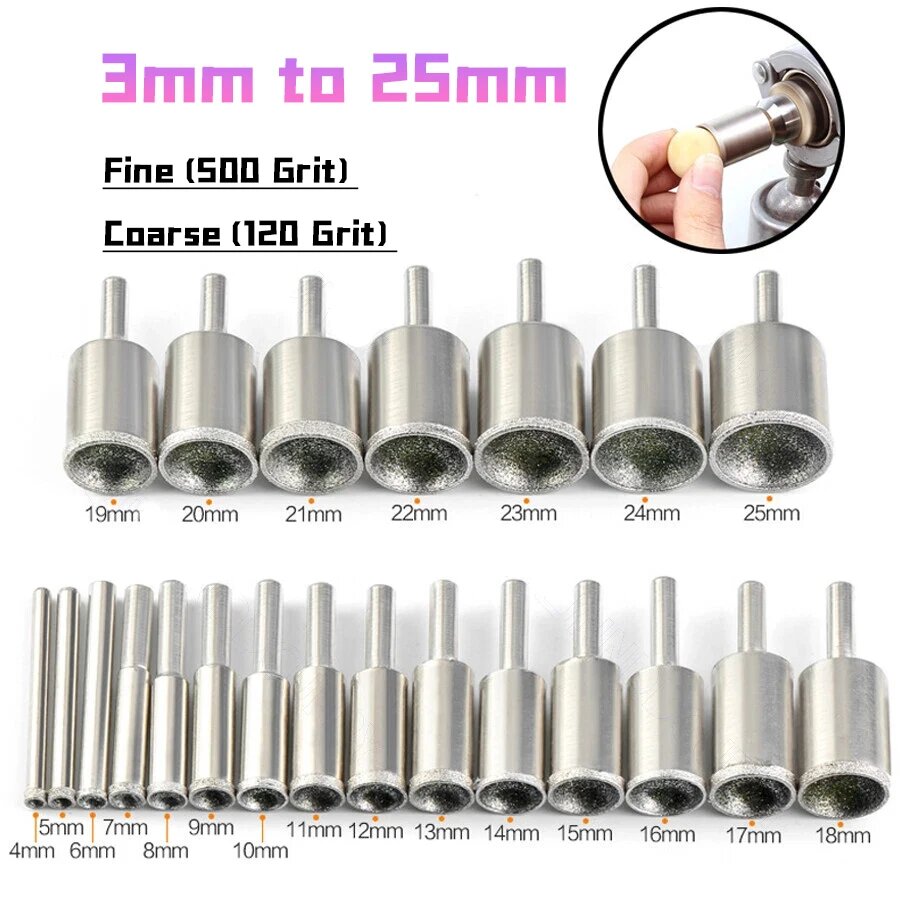 Алмазные шлифовальные головки 10mm, Coarse(120 Grit)