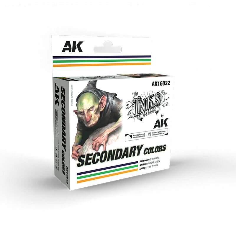 Набор красок AK Interactive Secondary Colors Set (Inks)