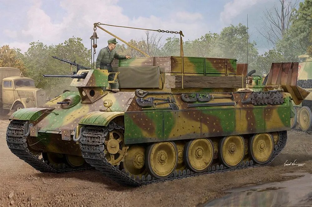 HobbyBoss 84554 1/35 Немецкая машина для ремонта танков "Пантера" Тип G (поздний тип)