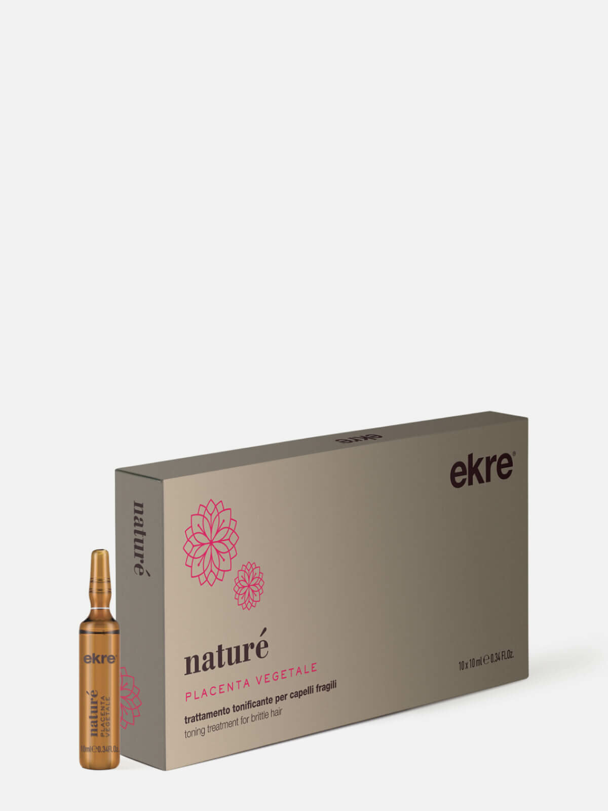 Стимулирующий лосьон для ослабленных волос Ekre Nature Vegetal Placenta, 10x10 мл