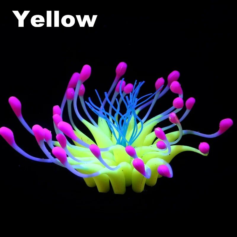 Искусственный коралловый аквариумный декор, желтый, Style 1-yellow
