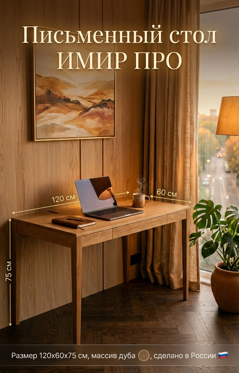 Стол письменный для школьника с ящиком, 120x60, как в Pinterest
