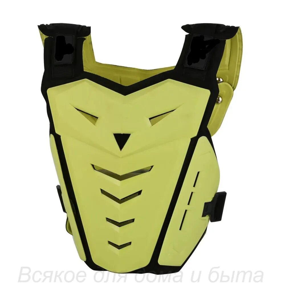 Мотозащита универсального размера зеленого цвета для мотоциклистов. Защита спины и груди.