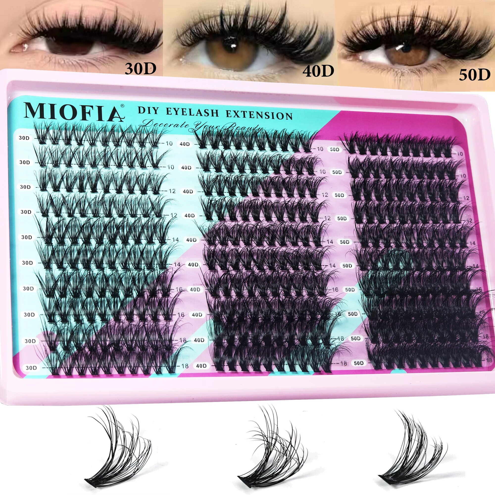 Nакладные ресницы MIOFIA Wispy 30D 40D 50D, Цвет ZM02