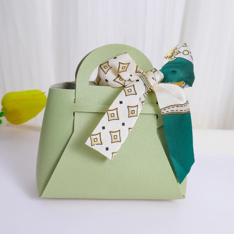 Кожаные подарочные пакеты Matcha color