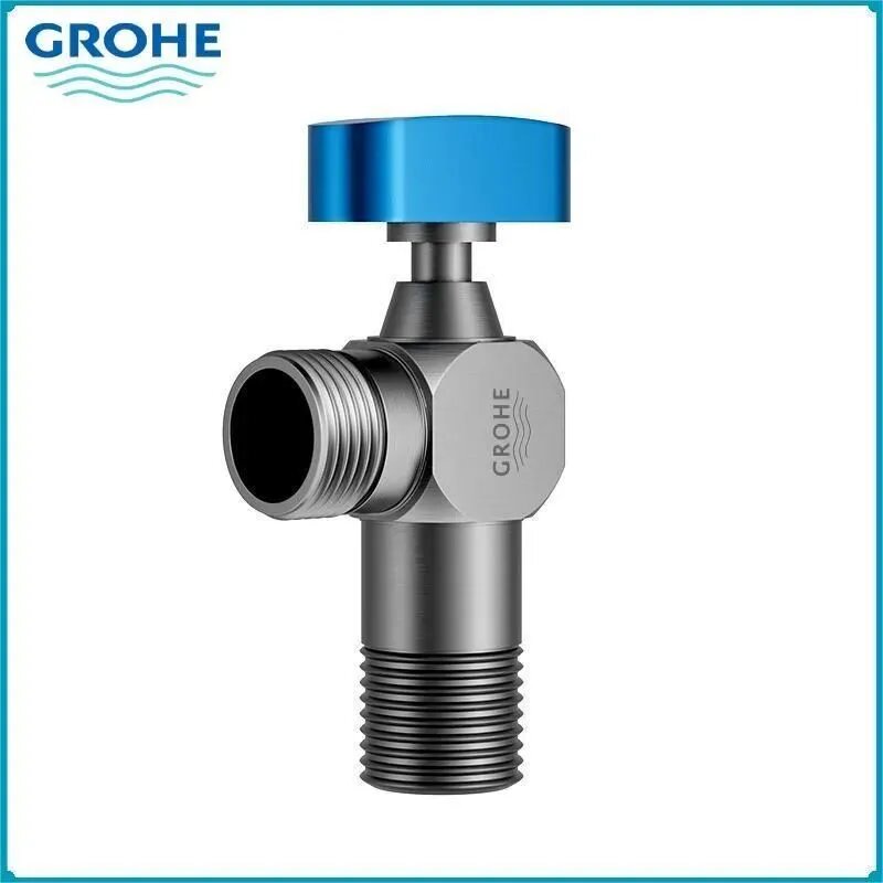 Угловой вентиль 1/2 GROHE для подключения смесителей, латунь, синяя отметка