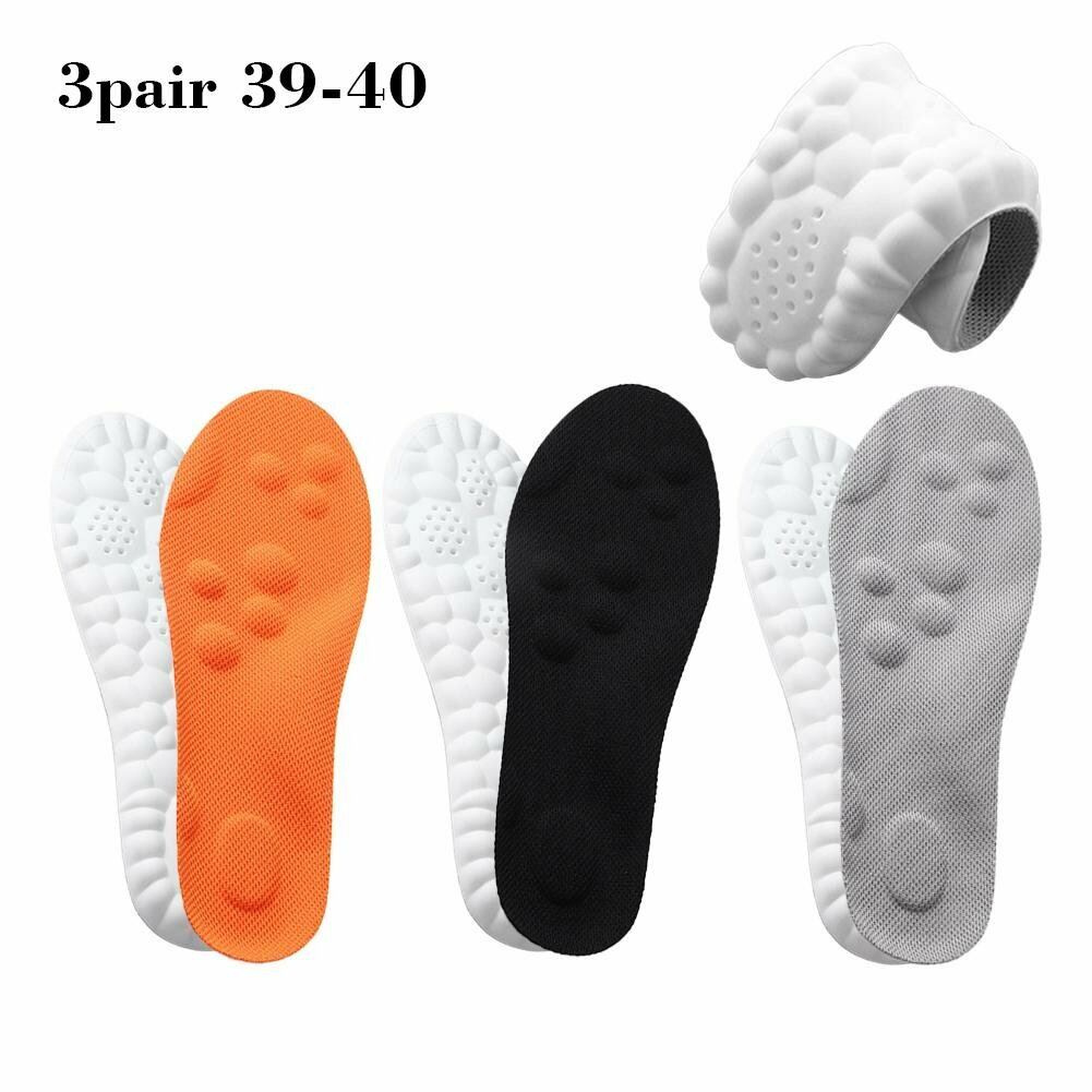 Стельки Steppers для мужчин и женщин, 4D-стелька из пены с эффектом памяти Cloud Memory Foam, массажная поддержка свода стопы и улучшенный комфорт благодаря амортизирующей стельке.