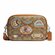 Сумка Coach, фактура тиснение, коричневый