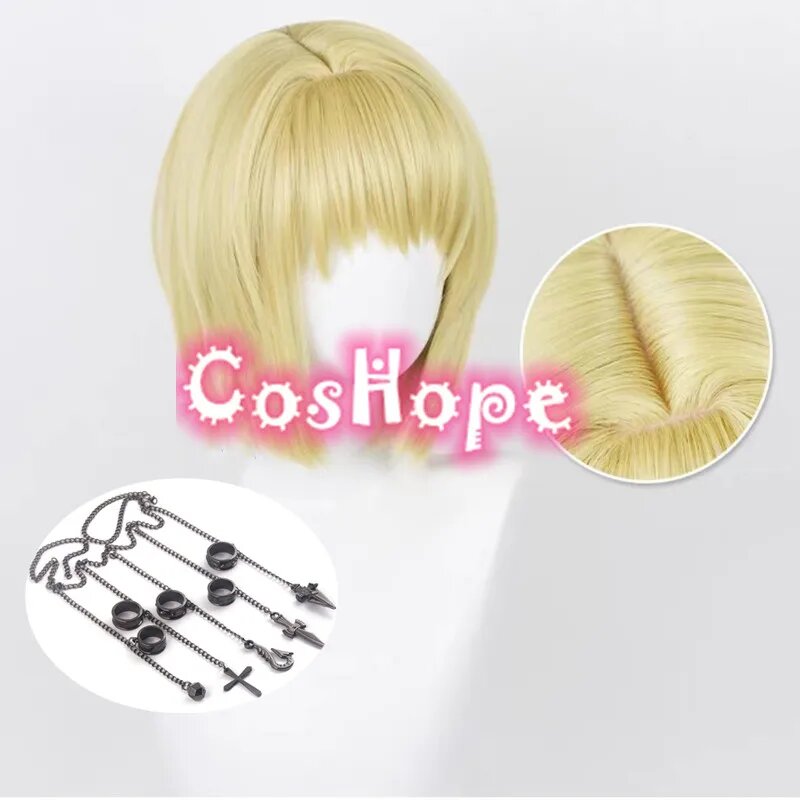 Kurapika Косплейный парик золотисто-желтого цвета Wig N Accessories