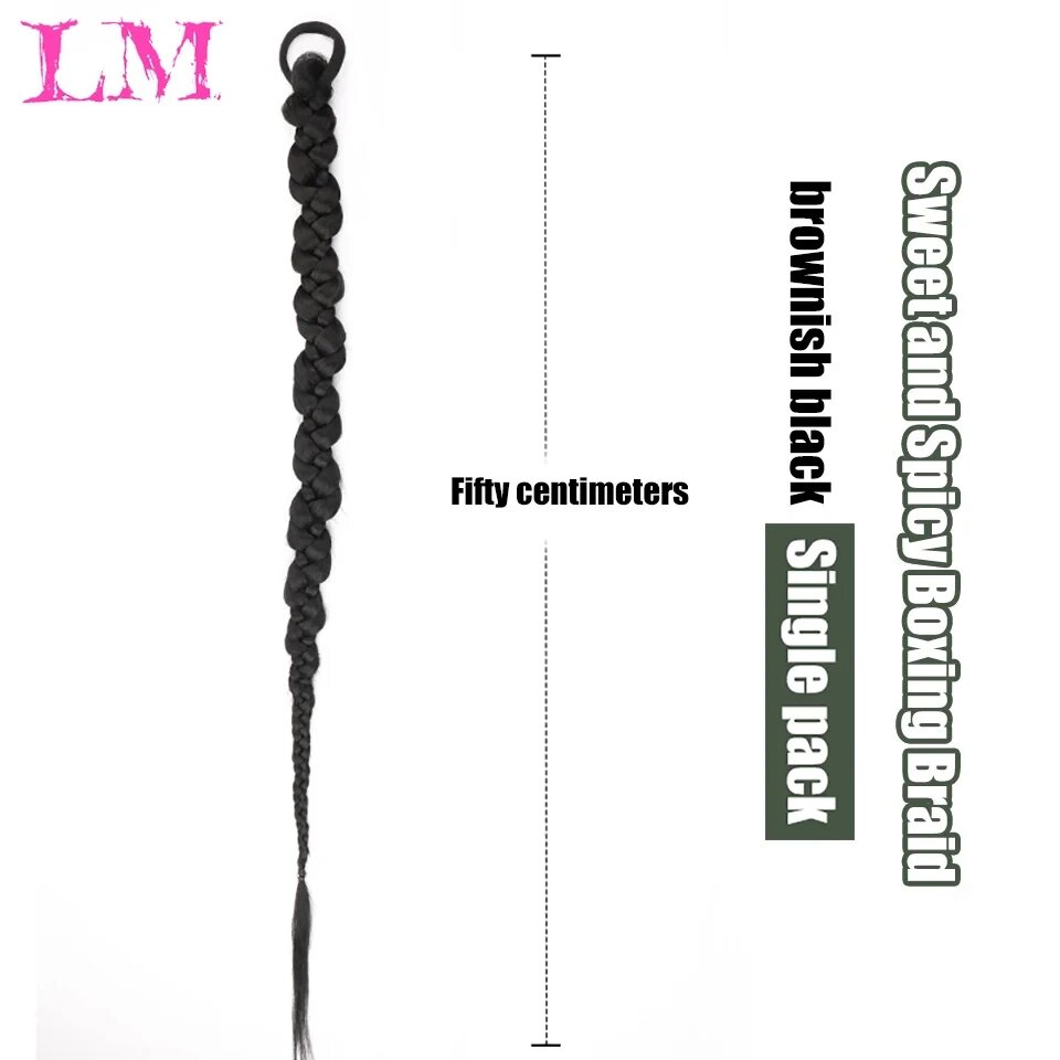 LIANGMO Синтетические длинные косы для наращивания хвоста