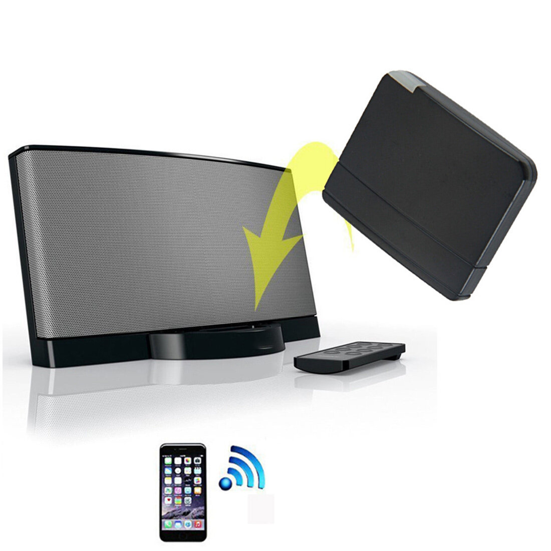 A2DP Bluetooth Music Audio 30Pin Адаптер приемника Динамик Док-станция для