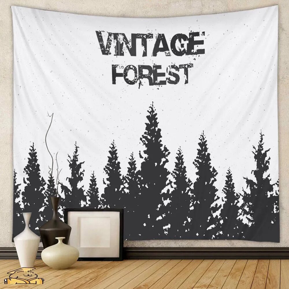 Гобелен на стену Vintage Forest 150х130 см, для декора спальни и гостиной, в стиле Ins