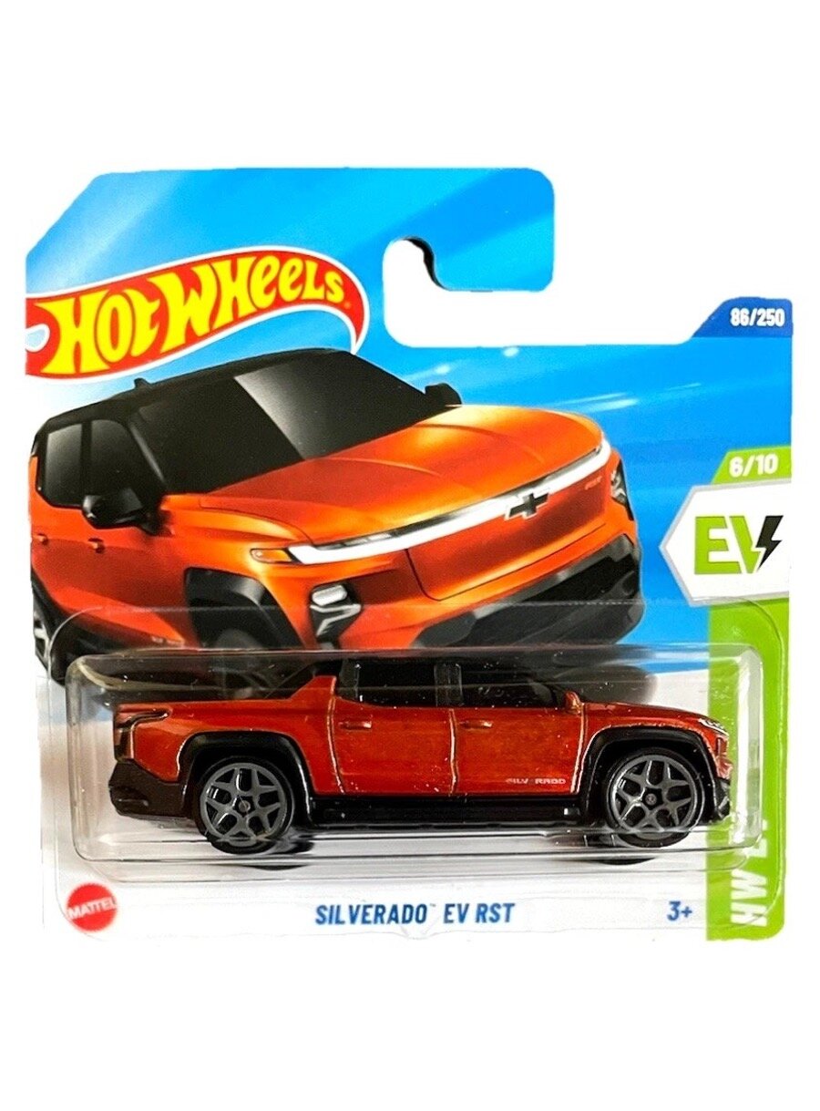 JBB64 Hot Wheels машинка металлическая игрушка коллекционная масштабная модель Silverado EV RST кейс 2025