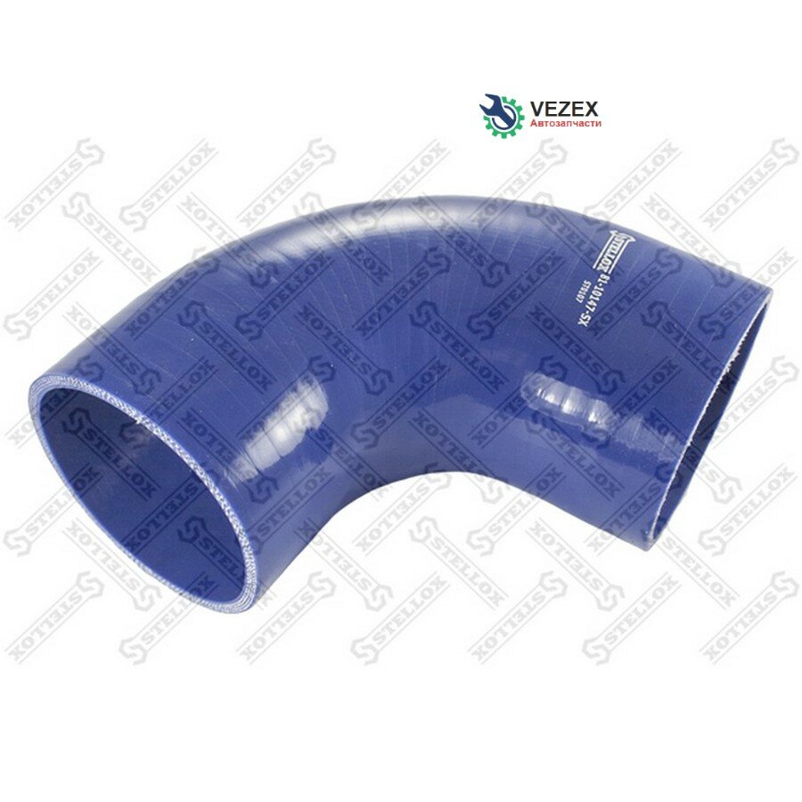 STELLOX 8110147SX патрубок интеркулера! силикон, красный D=90/140, L=140 изогнутый\IVECO