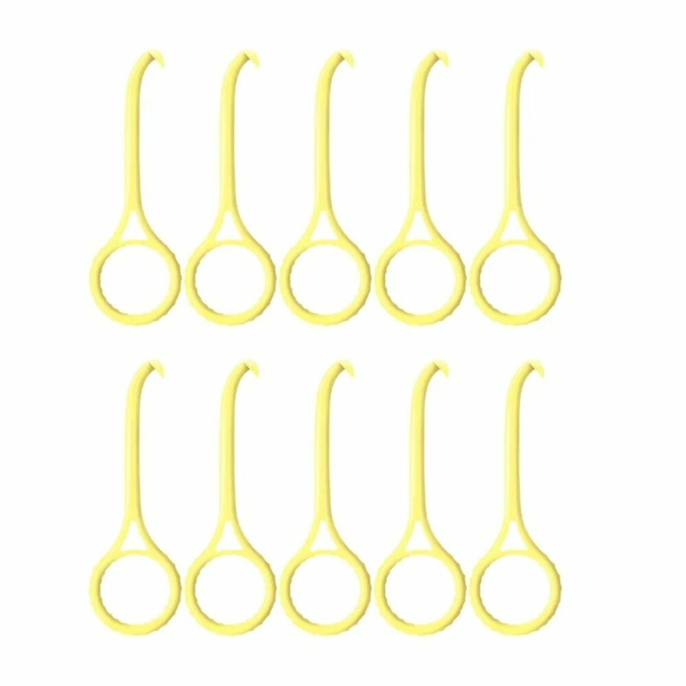 Упаковка из 10 крючков для снятия зубных протезов из прозрачного пластика, безопасного для элайнера