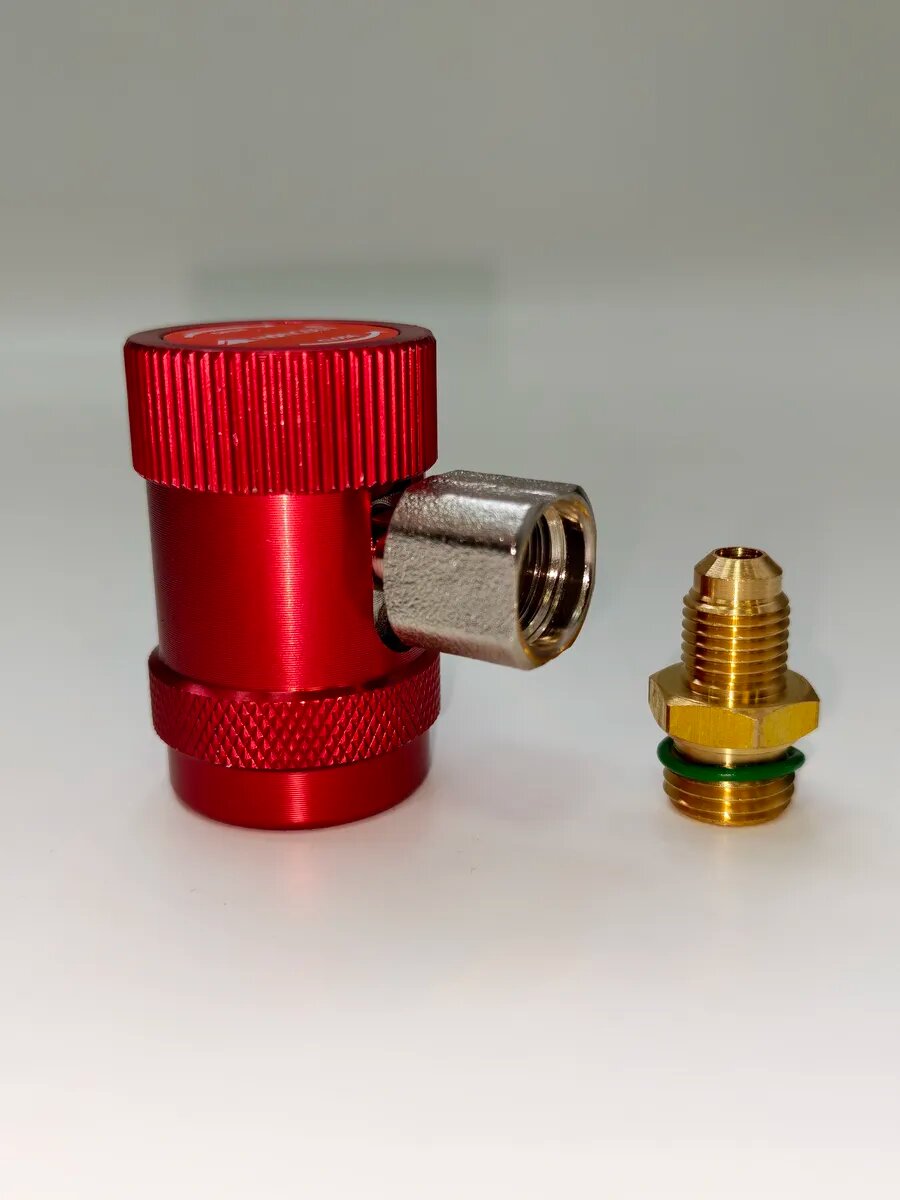 Муфта быстросъемная Hongsen HS-MH-S, для заправки кондиционера, красная