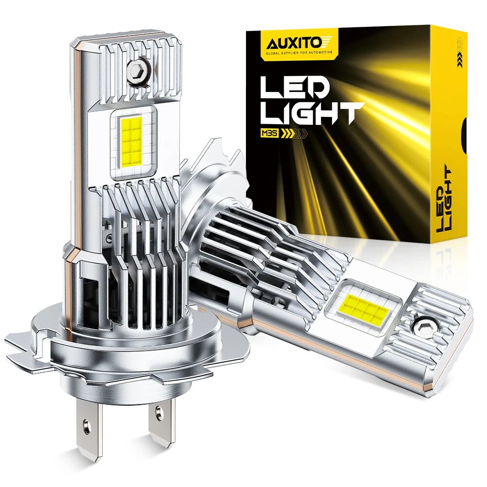 AUXITO 2 шт. мини-светодиодные лампы H7 CANBUS 6500K белые, турбо H7 LED, дальний и ближний свет для автомобильных фар, лампы.