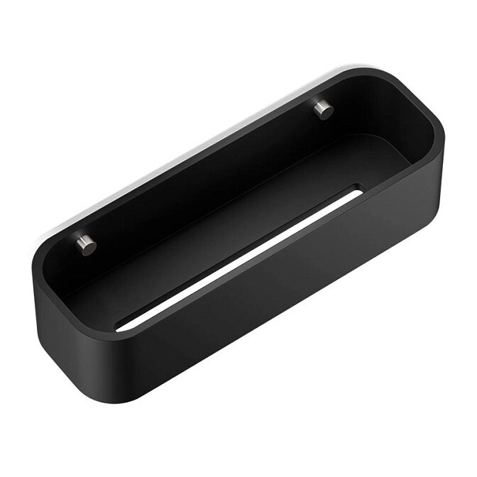Душевая полочка 30x10см Decor Walther Black Stone DCT30 0973865, подвесная, цвет: черный матовый / сталь матовая