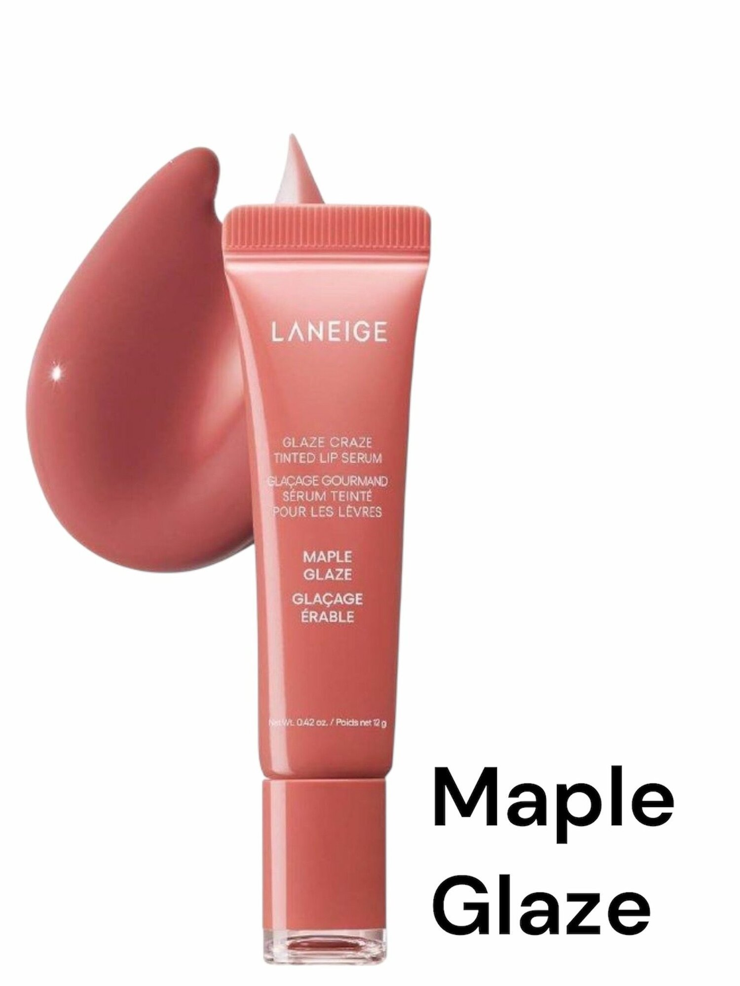 Бальзам для губ Laneige "Maple Glaze", гелевый, увлажняющий, коричневый, 12г
