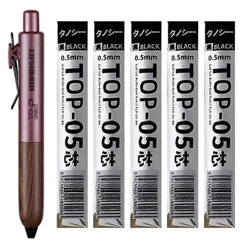 Ручка гелевая TOP-05 0.5мм, черная, 5 шт, Pink Pen Set