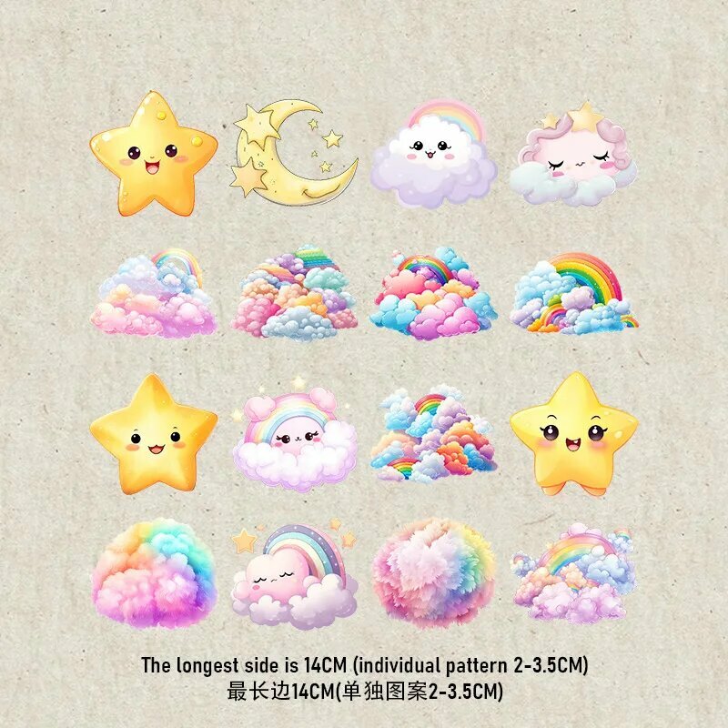 Набор наклеек "Жираф и Медведь" для декорирования одежды ZJC-0131-5