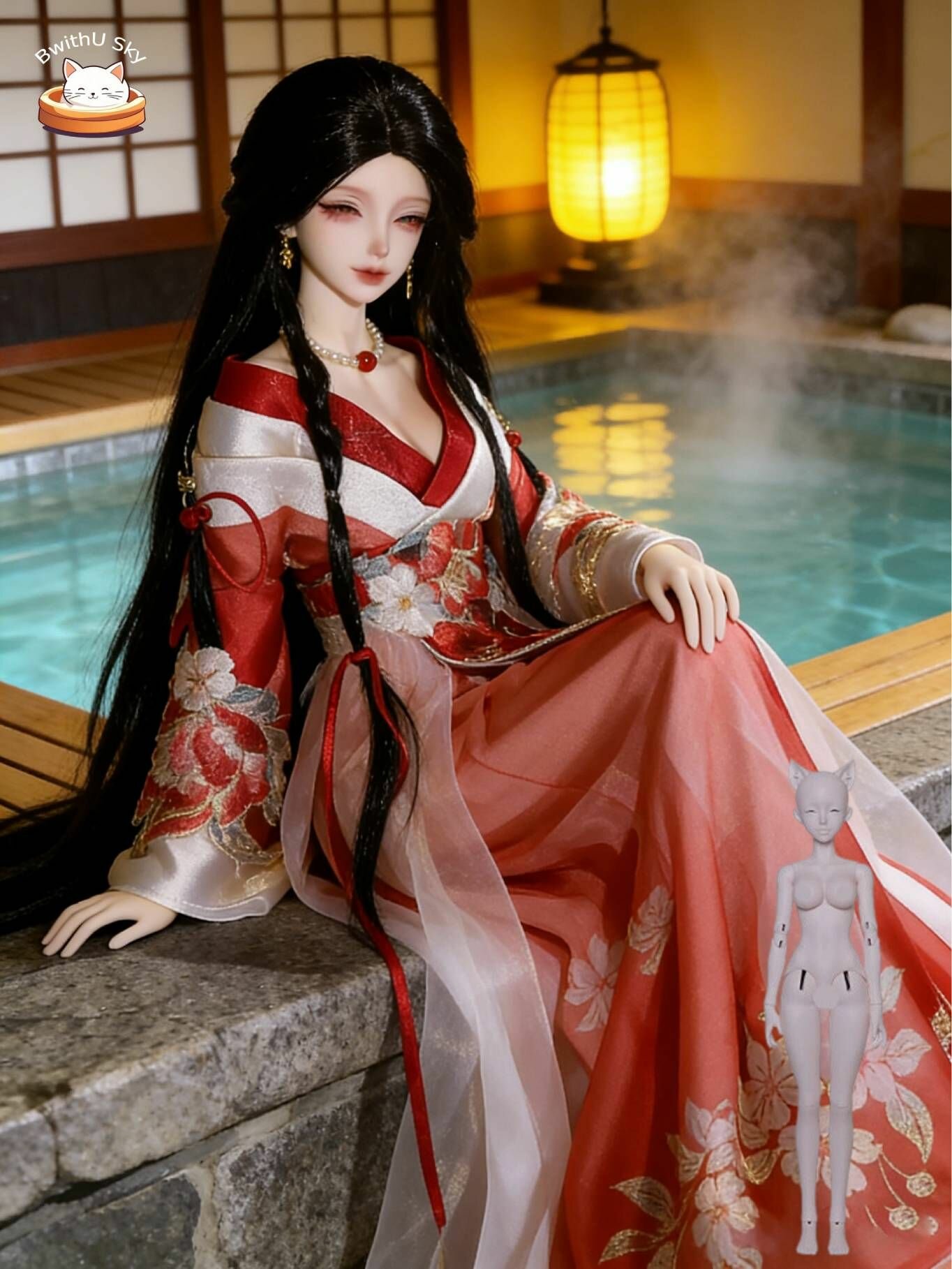 BwithUSky ChunJiang 1/4 BJD обнаженная кукла с нормальной кожей, без макияжа, без аксессуаров