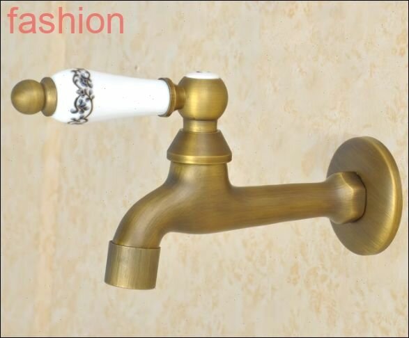 Кран для бани, хамама , для дачи с керамической ручкой