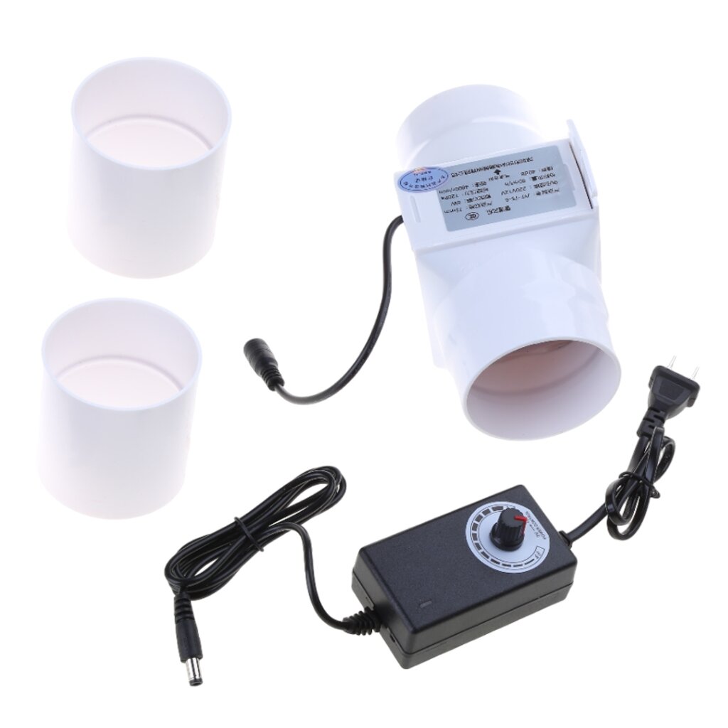 75 мм Вытяжной Вентилятор Домашний Встроенный Трубчатый Вентилятор Для Вытяжной Вентиляции Ванной Комнаты, Регулирующий Скорость Очистки Воздуха, Вентилятор