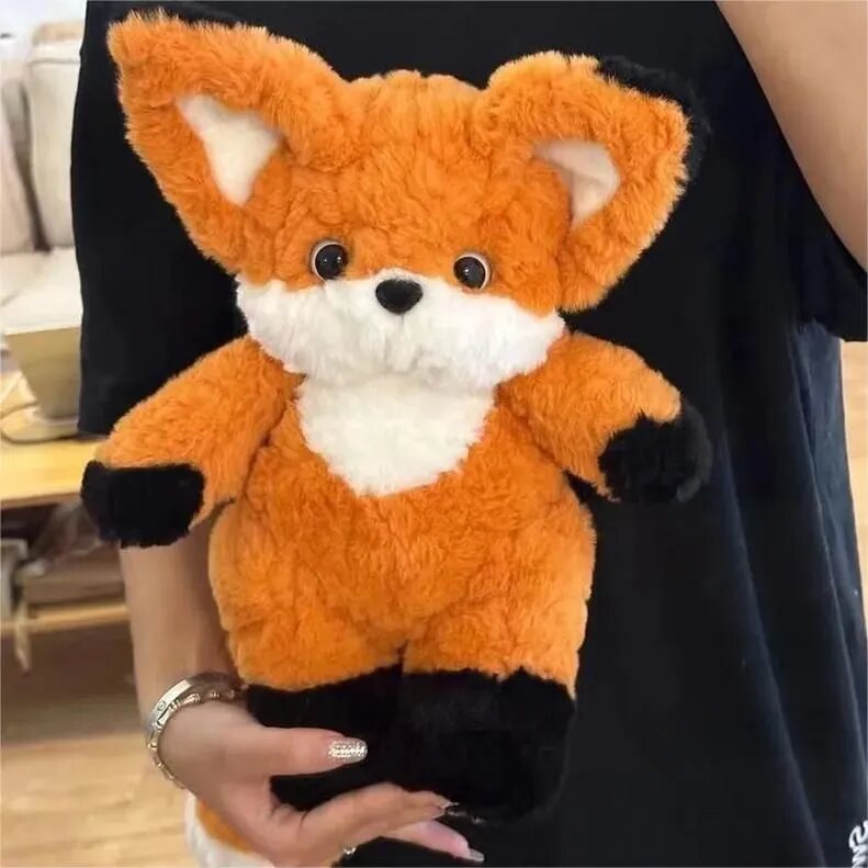 Мягкая игрушка Good night fox doll, плюшевый лис, антистресс, 1 штука, оранжевый