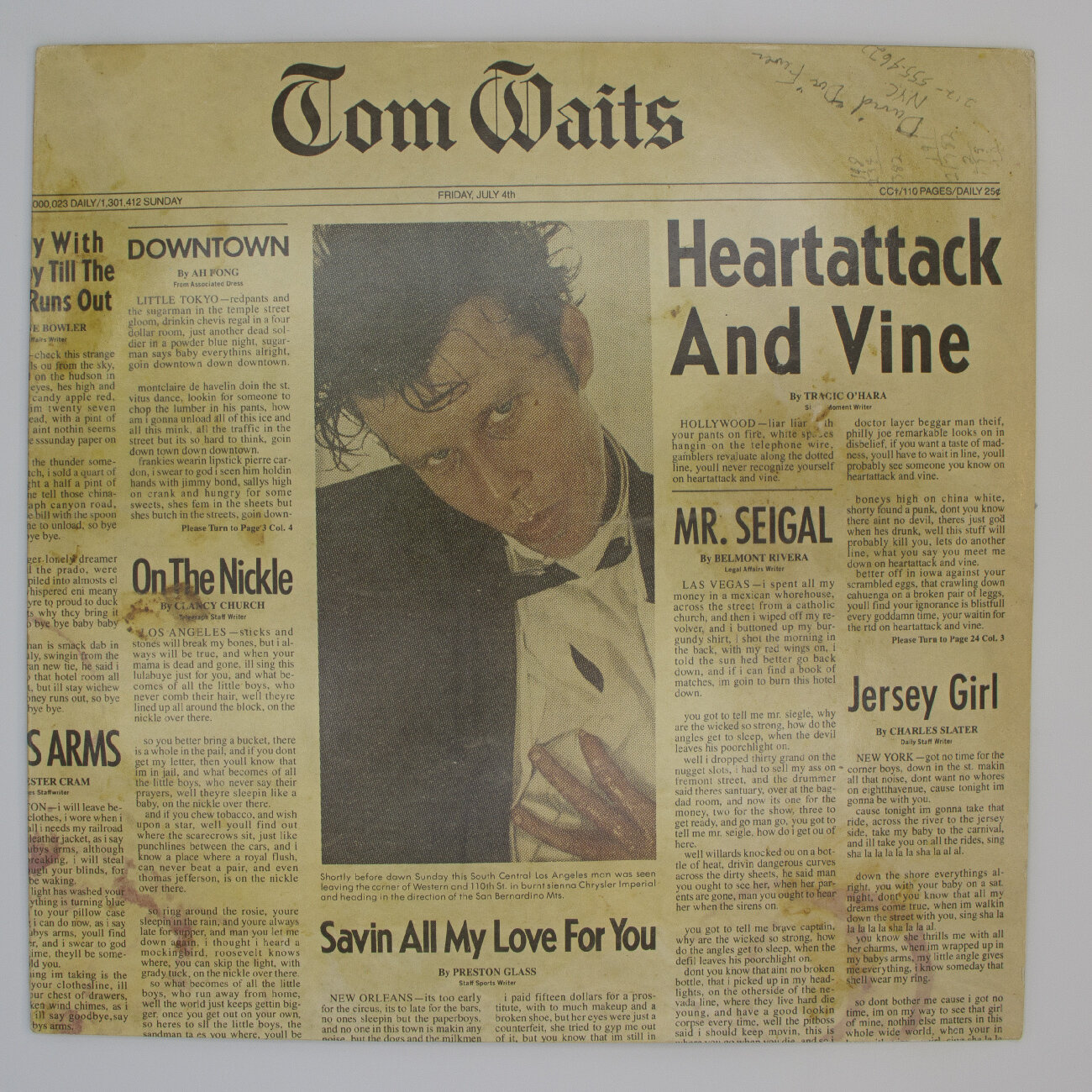 Виниловая пластинка Том Уэйтс - Heartattack And Vine, 1xLP, EX